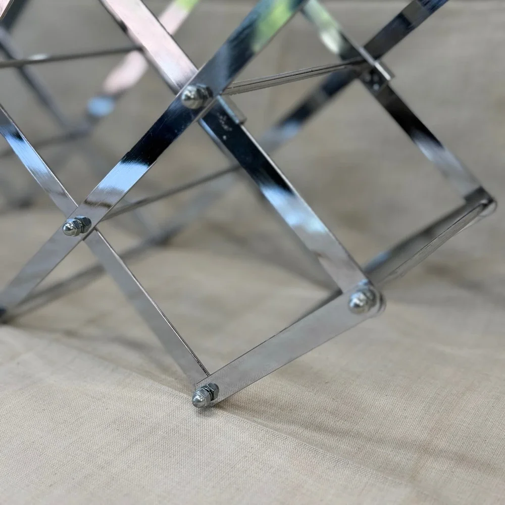Dining | Vintage Chrome Expandable Wine Rack Mid Century Bar Cart ...